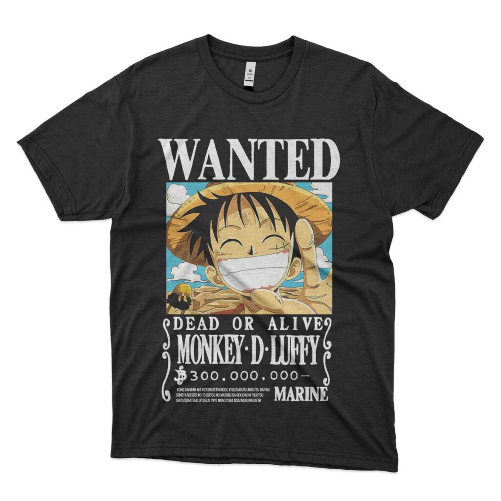 Camiseta One Piece - Recompensa Luffy - Tu Tienda Shoka