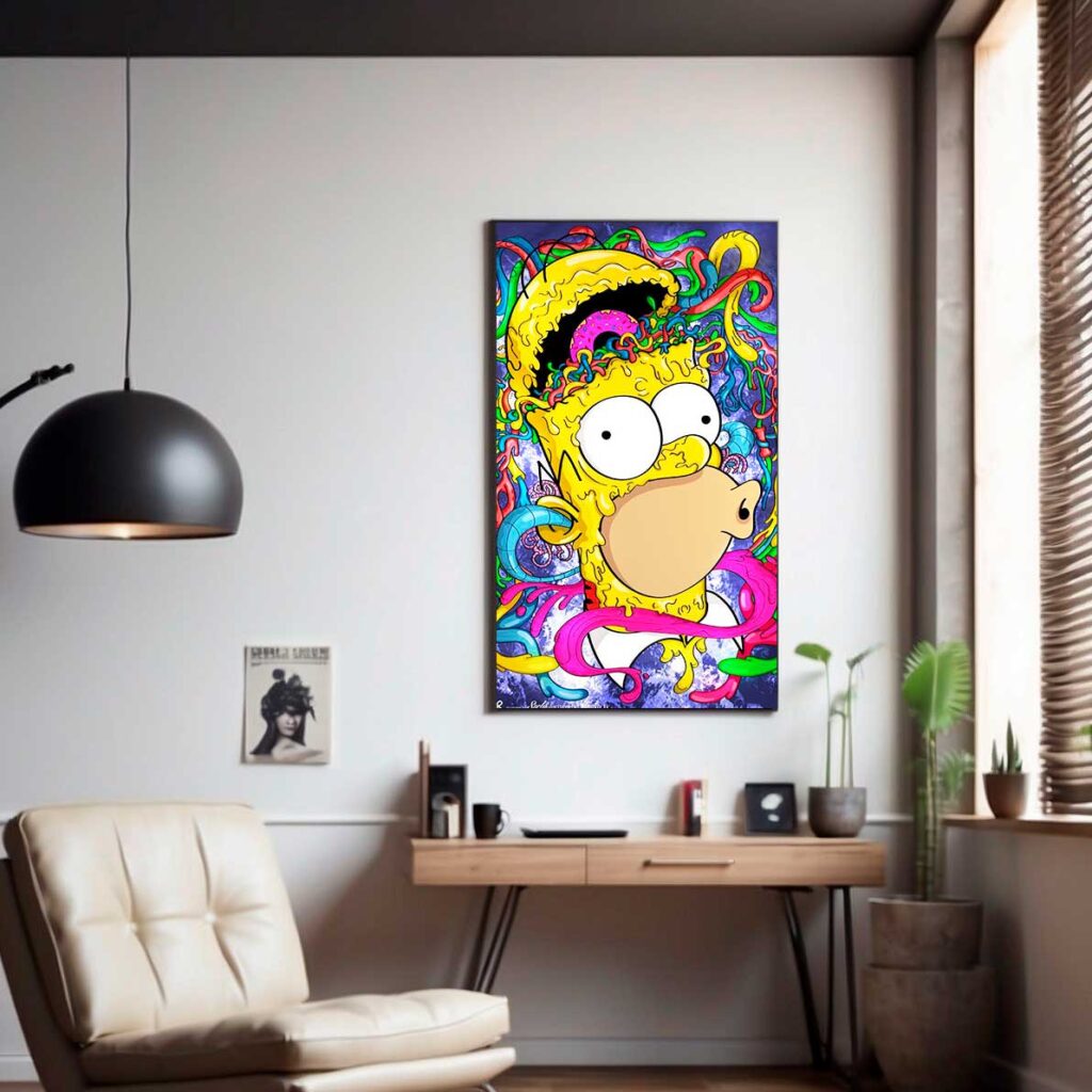 Cuadro decorativo de Homer Simpson - Tu Tienda Shoka